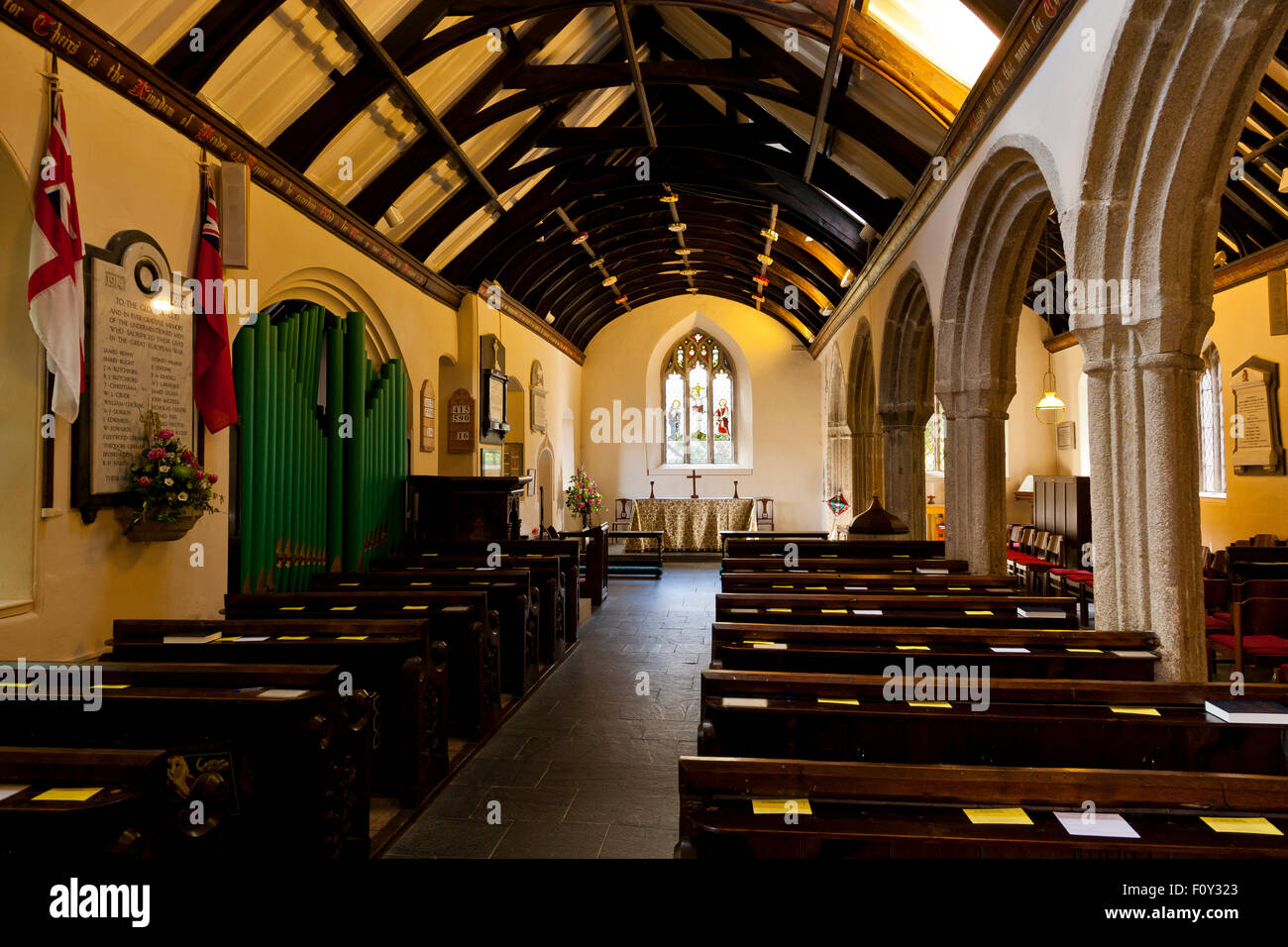 St Just in Roseland Church, Roseland Peninsula, Cornwall, South West,Uk ...