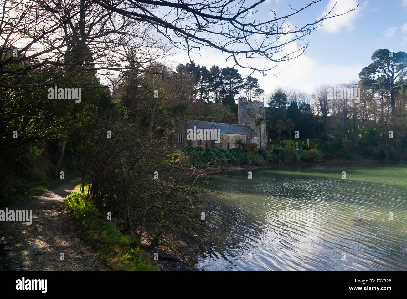 St Just in Roseland Church, Roseland Peninsula, Cornwall, South West,Uk ...