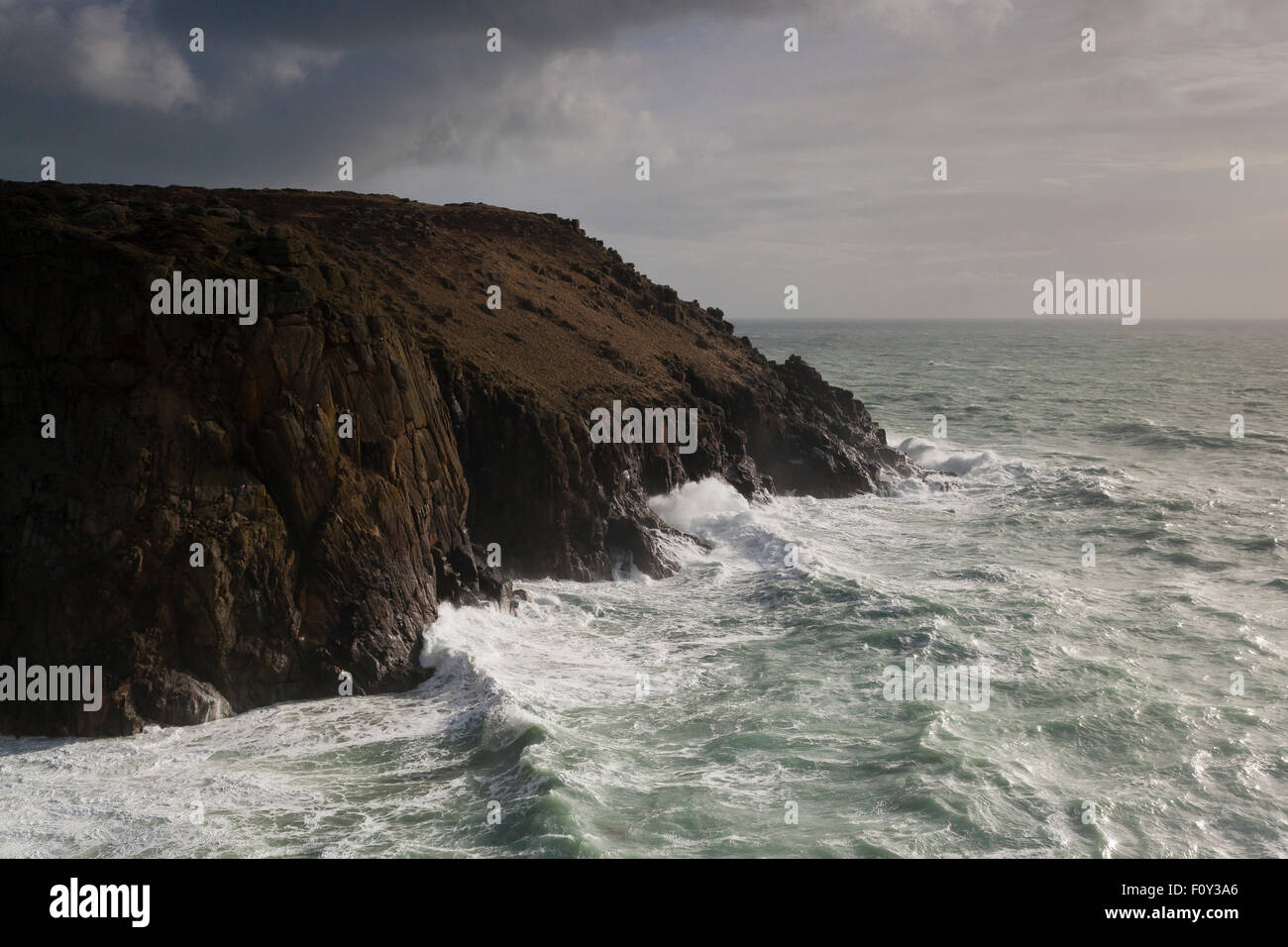 Rock Stack At Land’s End, Sennen, Cornwall, South West, UK Stock Photo ...