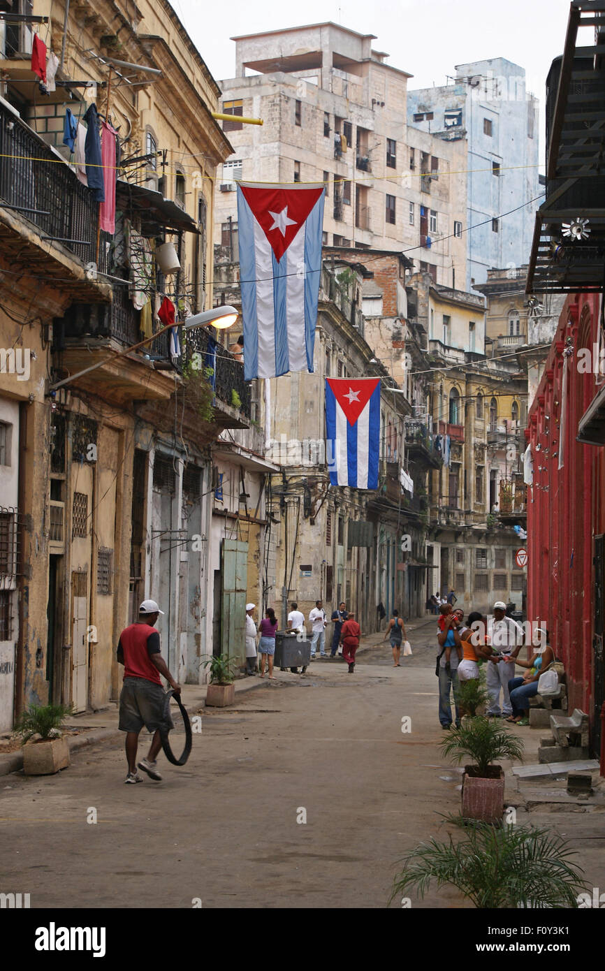 HAVANA, CUBA - FEBRUARY 23, 2010: Characteristic scene of the historic ...