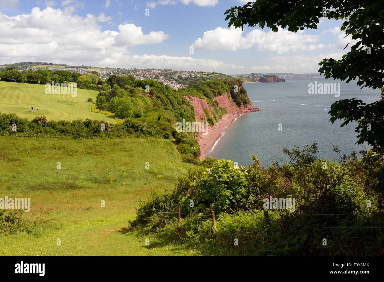 Coastal view from above Ness Cove, looking towards Teignmouth Stock ...