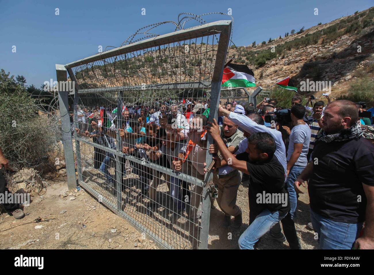 Bethlehem, West Bank town of Beit Jala near the Jewish settlement of ...