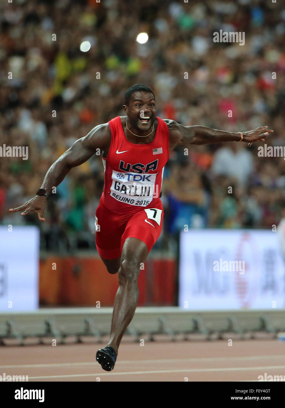 100 m justin gatlin hi-res stock photography and images - Alamy