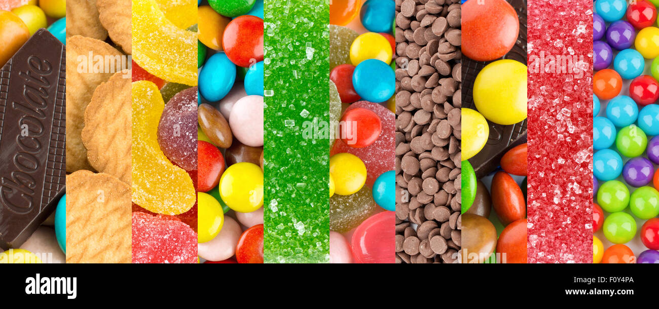 Different colorful sweets backgrounds Stock Photo - Alamy