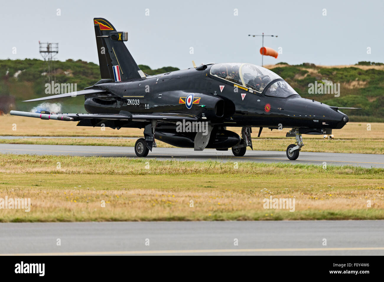 ZK033 T2 Hawk fast jet trainer Raf Valley Anglesey North Wales Uk Stock ...