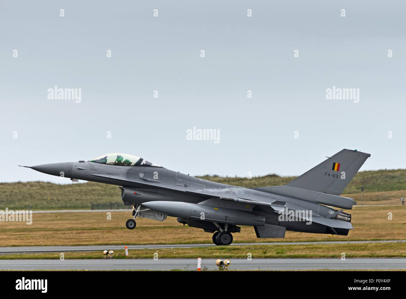 Belgian F16 FA83 At Raf Valley Anglesey North Wales Uk Stock Photo - Alamy