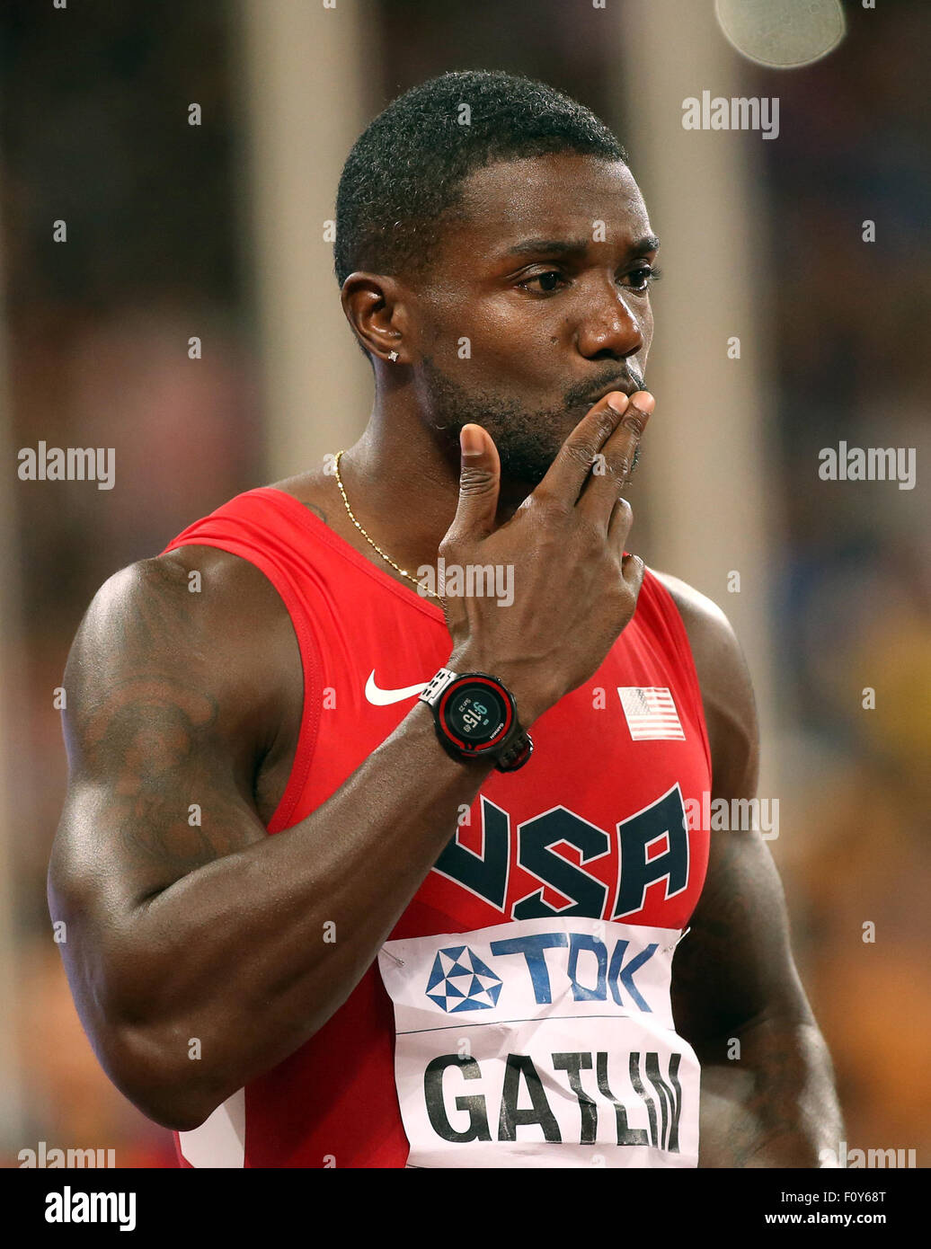 100 m justin gatlin hi-res stock photography and images - Alamy
