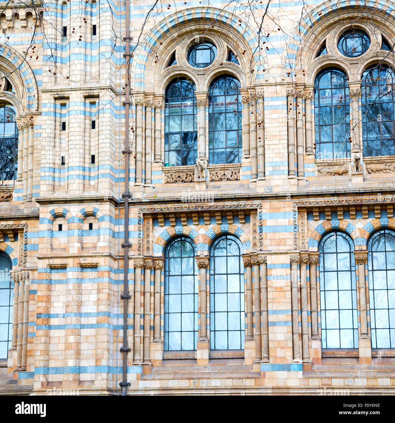 old construction in london englan europe brick wall and window Stock ...