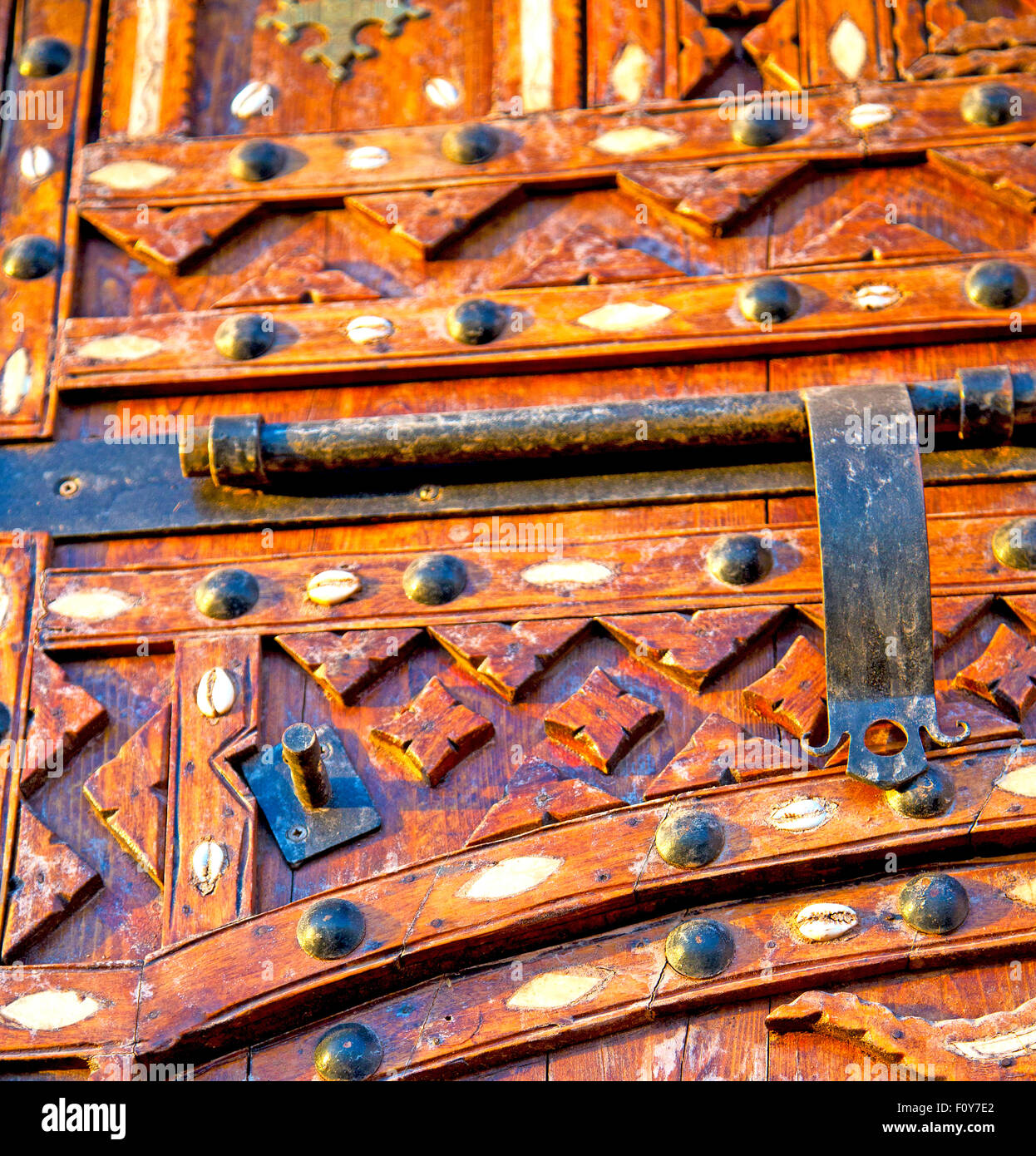 metal grey morocco in africa the old wood facade home and rusty safe ...