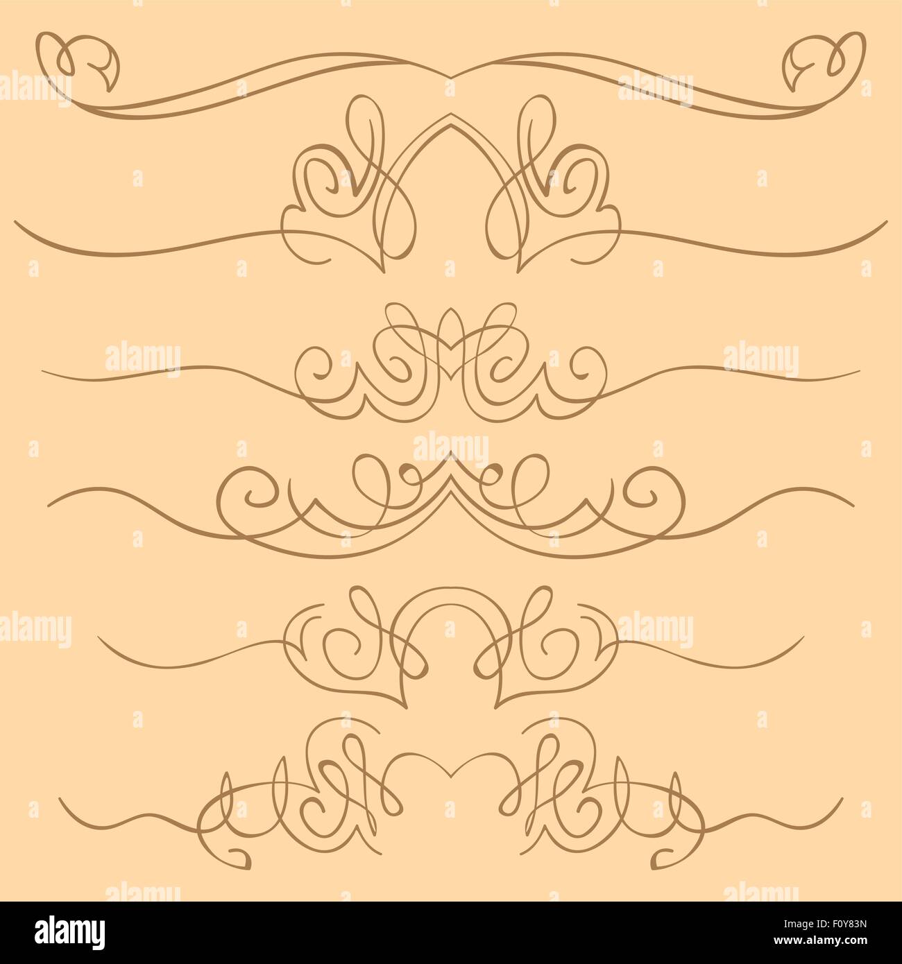 Ornate vector set of borders. Hand drawing Stock Vector Image & Art - Alamy