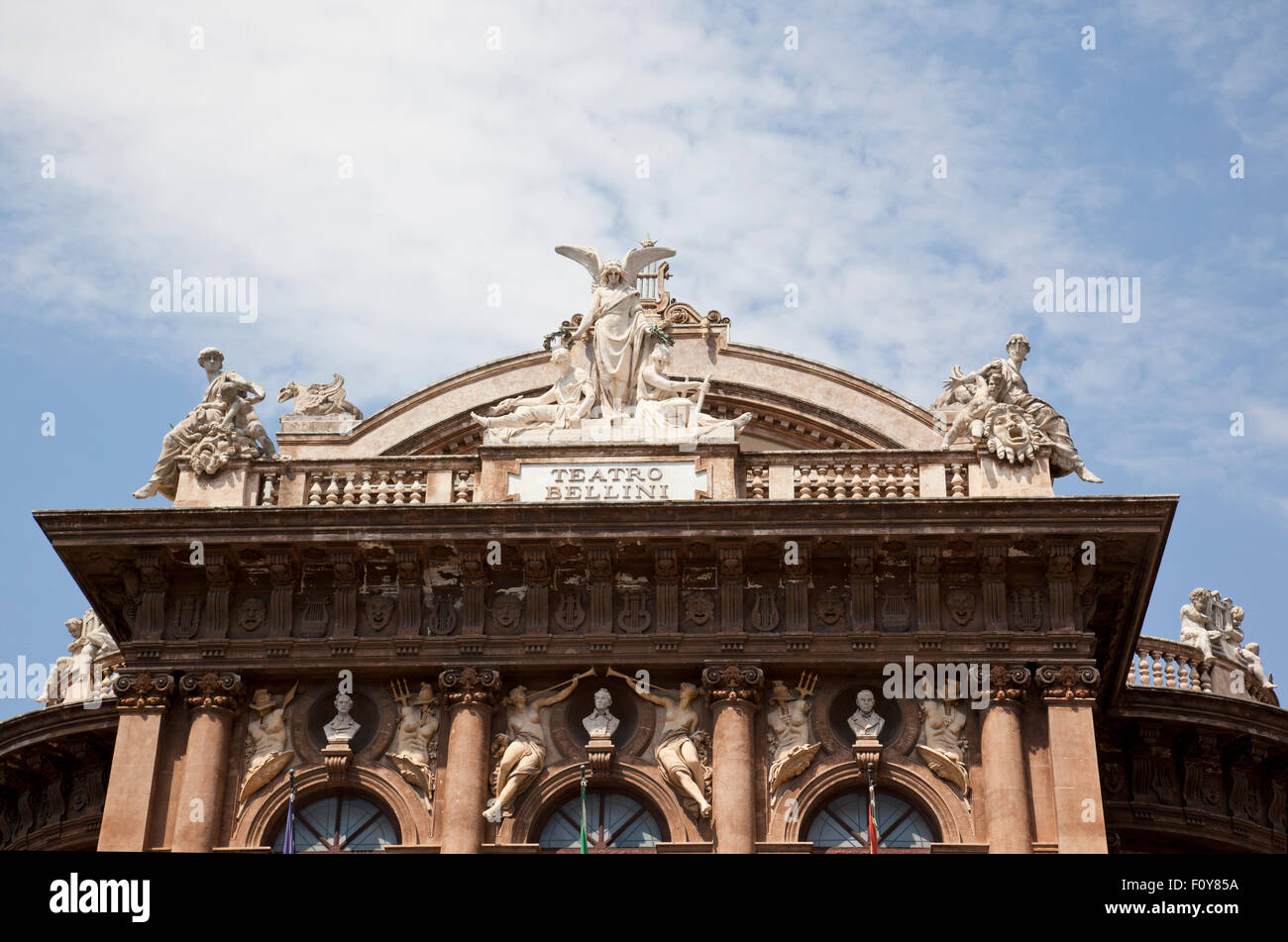 Teatro Massimo Bellini opera house, Catania, Sicily, Italy Stock Photo ...