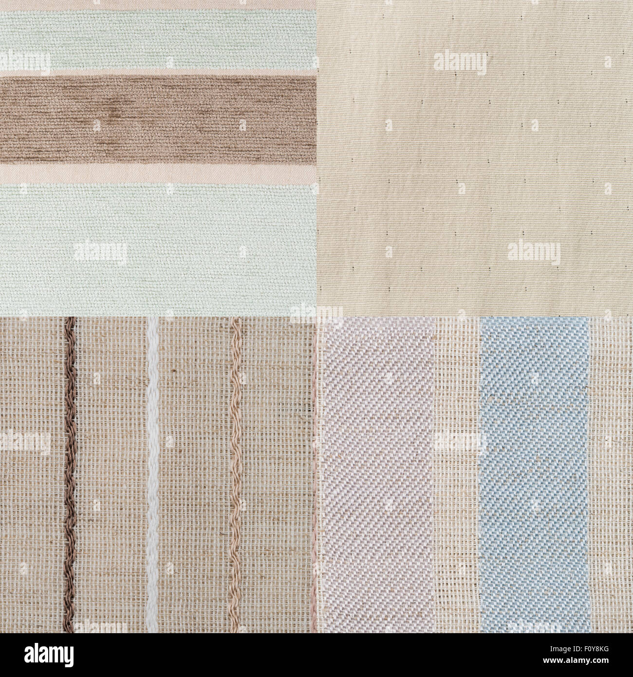 Set of brown fabric samples, texture background Stock Photo - Alamy