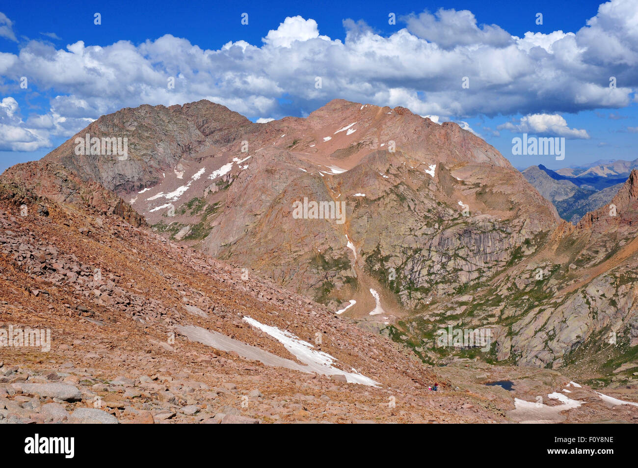 Mount Eolus and Sunlight Peak, Colorado 14ers in the Chicago Basin, San ...