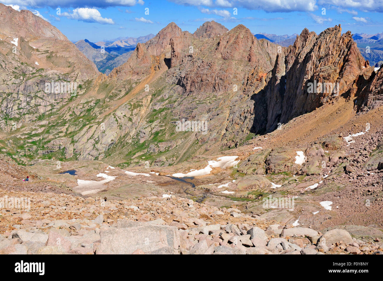 Mount Eolus and Sunlight Peak, Colorado 14ers in the Chicago Basin, San ...