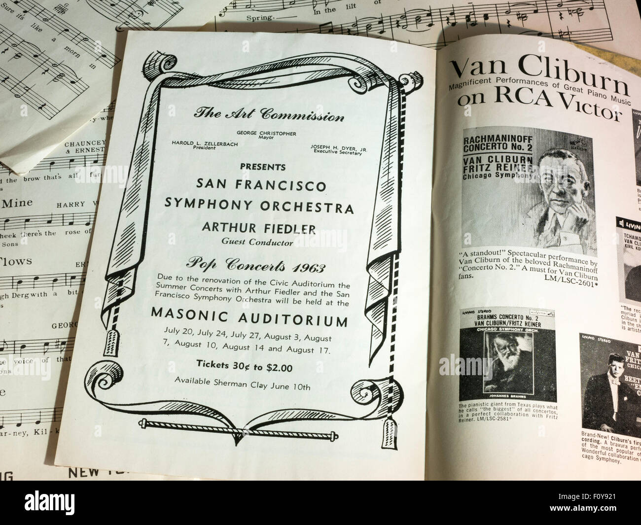 Vintage 1960's Concert Program Stock Photo - Alamy