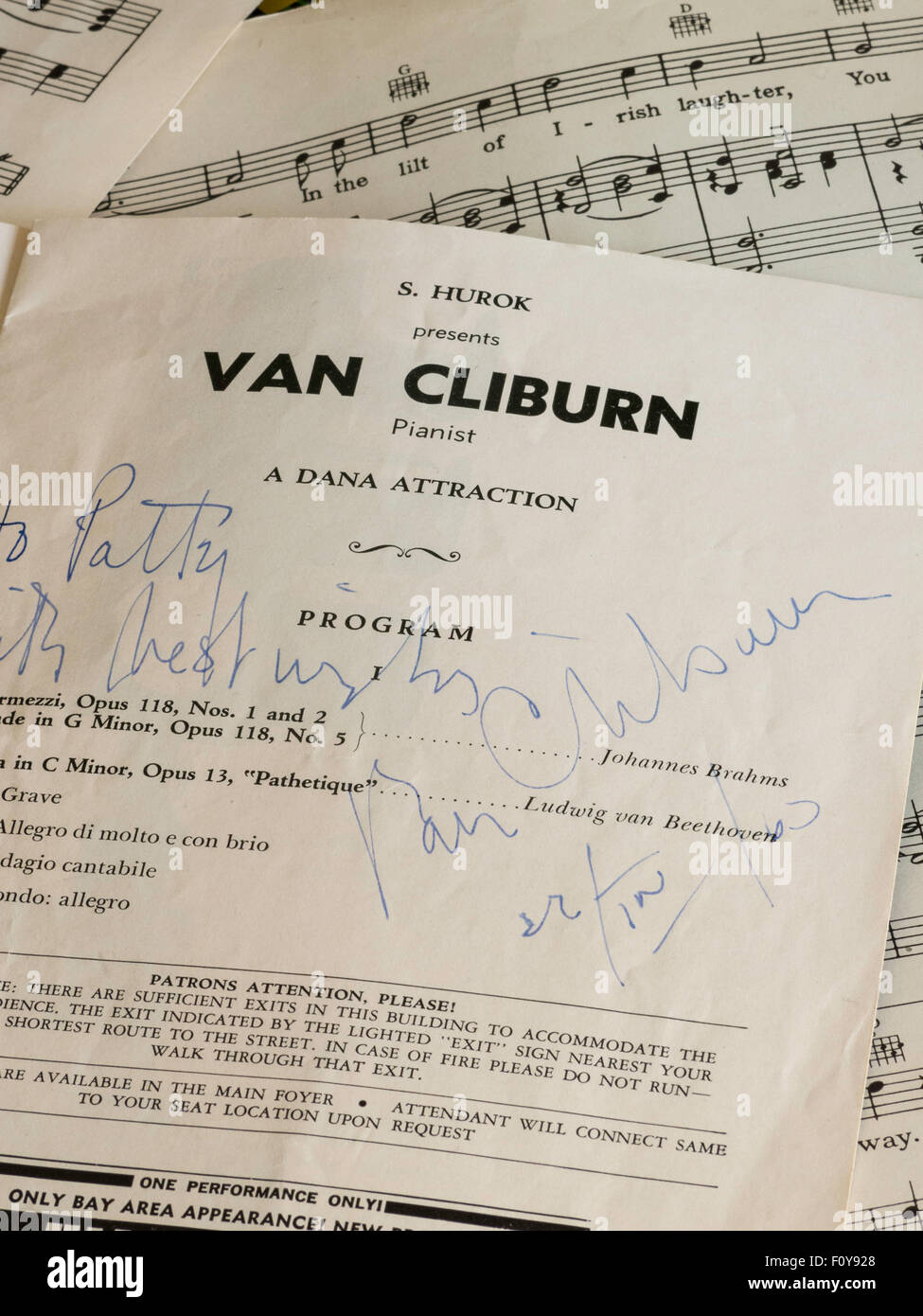 Vintage 1960's Concert Program Stock Photo - Alamy