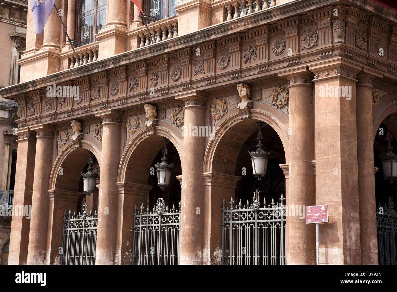 Teatro Massimo Bellini opera house, Catania, Sicily, Italy Stock Photo ...