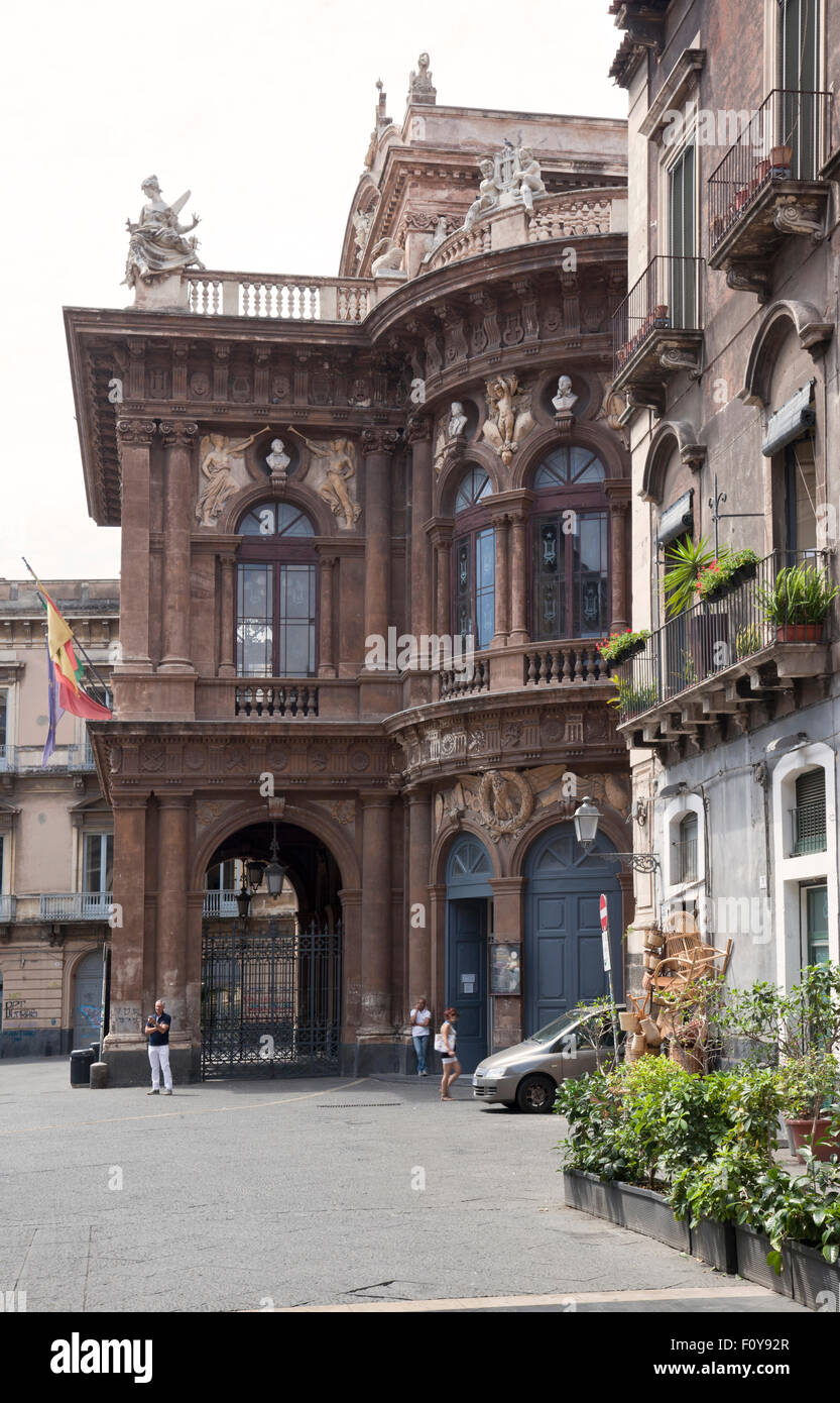 Teatro Massimo Bellini opera house, Catania, Sicily, Italy Stock Photo ...