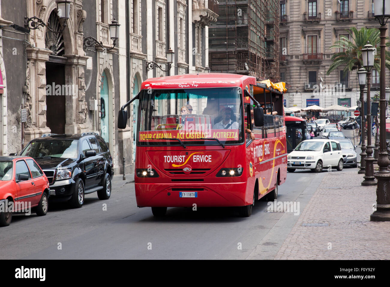 Tourist Bus, Catania, Sicily, Italy Stock Photo - Alamy