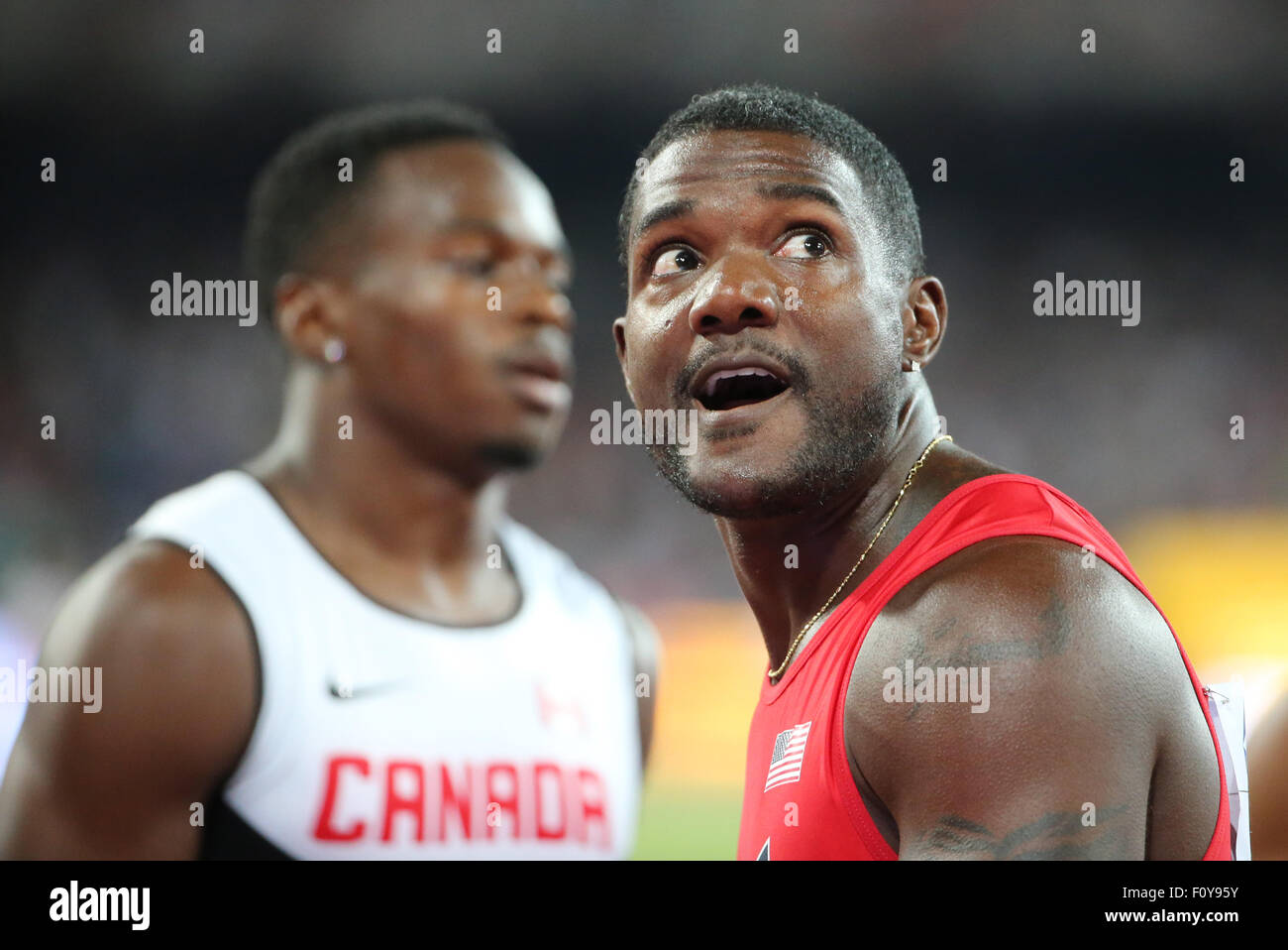 100 m justin gatlin hi-res stock photography and images - Alamy