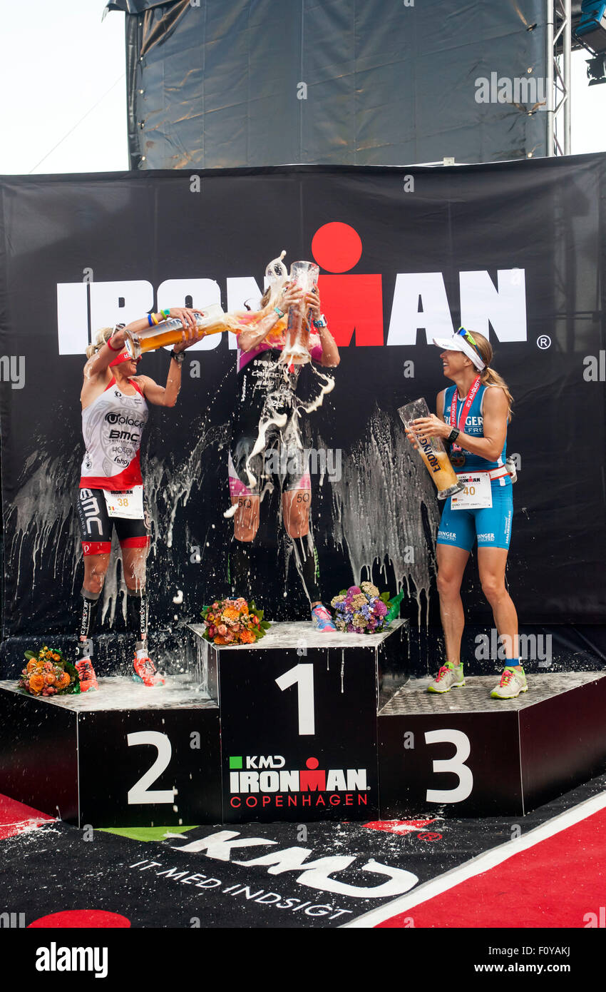 Copenhagen, Denmark, August 23rd, 2015. Winner of women's KMD Ironman ...