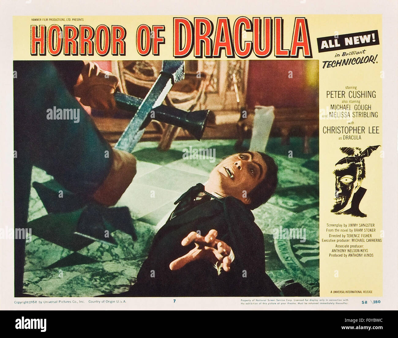 Horror of Dracula - 10 - Movie Poster Stock Photo - Alamy