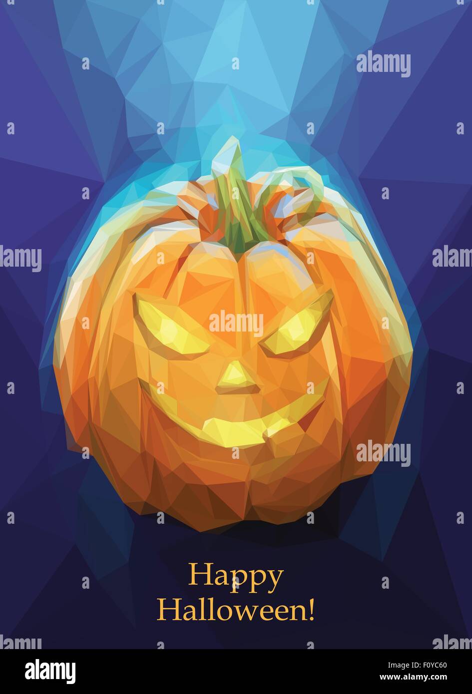Low poly polygon pumpkin for Halloween Stock Vector Image & Art - Alamy