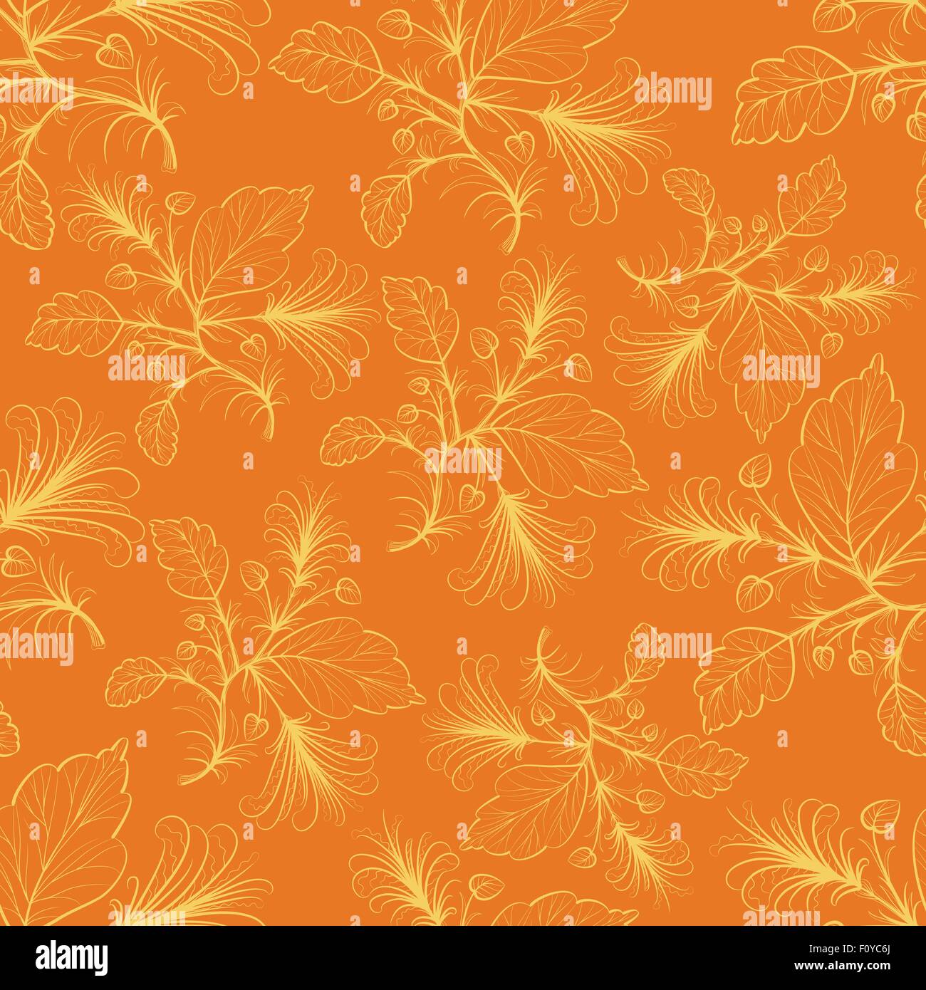 Orange floral pattern.Vector illustration Stock Vector Image & Art - Alamy