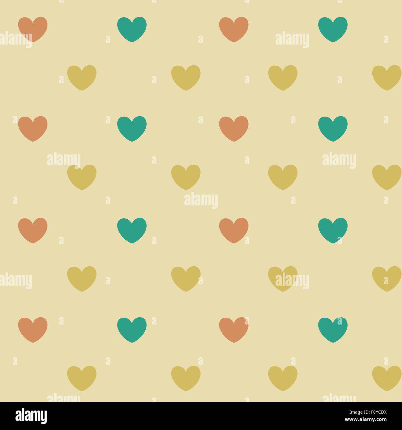 Gold heart seamless pattern hi-res stock photography and images - Alamy