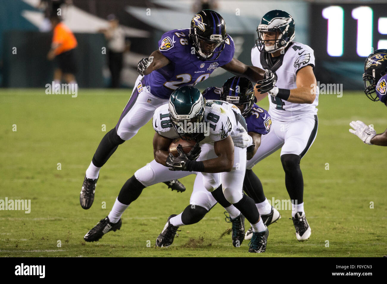 August 22, 2015: Philadelphia Eagles wide receiver Rasheed Bailey (18 ...