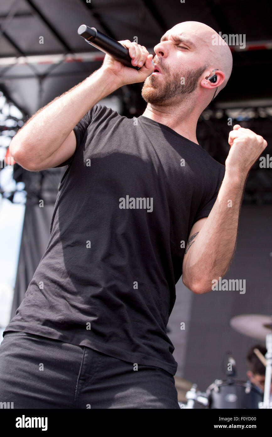 Wantagh, New York, USA. 23rd Aug, 2015. Singer SAM HARRIS of X ...