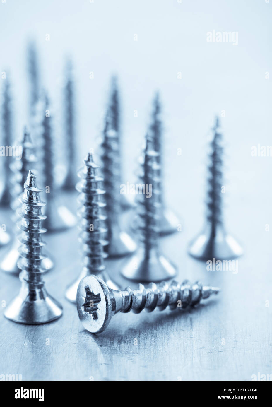 screws tool at metal background texture Stock Photo - Alamy