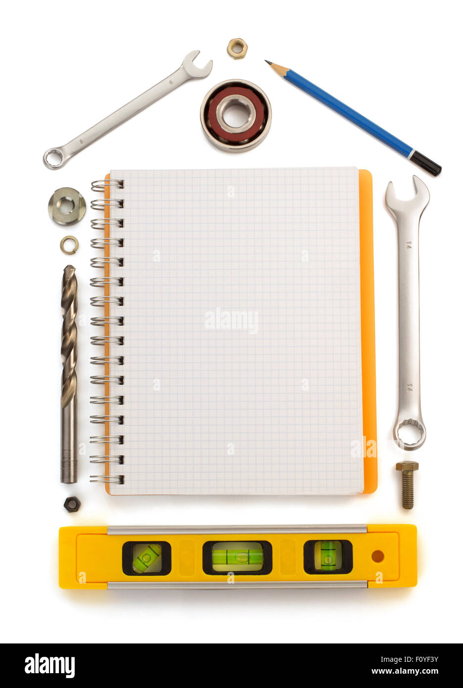 engineering concept isolated on white background Stock Photo - Alamy