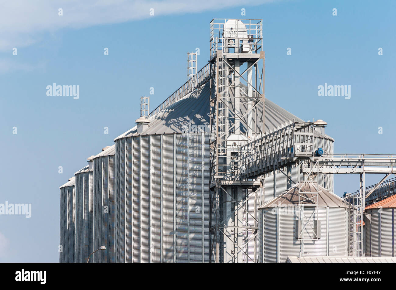 Storage facility and drying of cereals, silos and towers drying Stock ...
