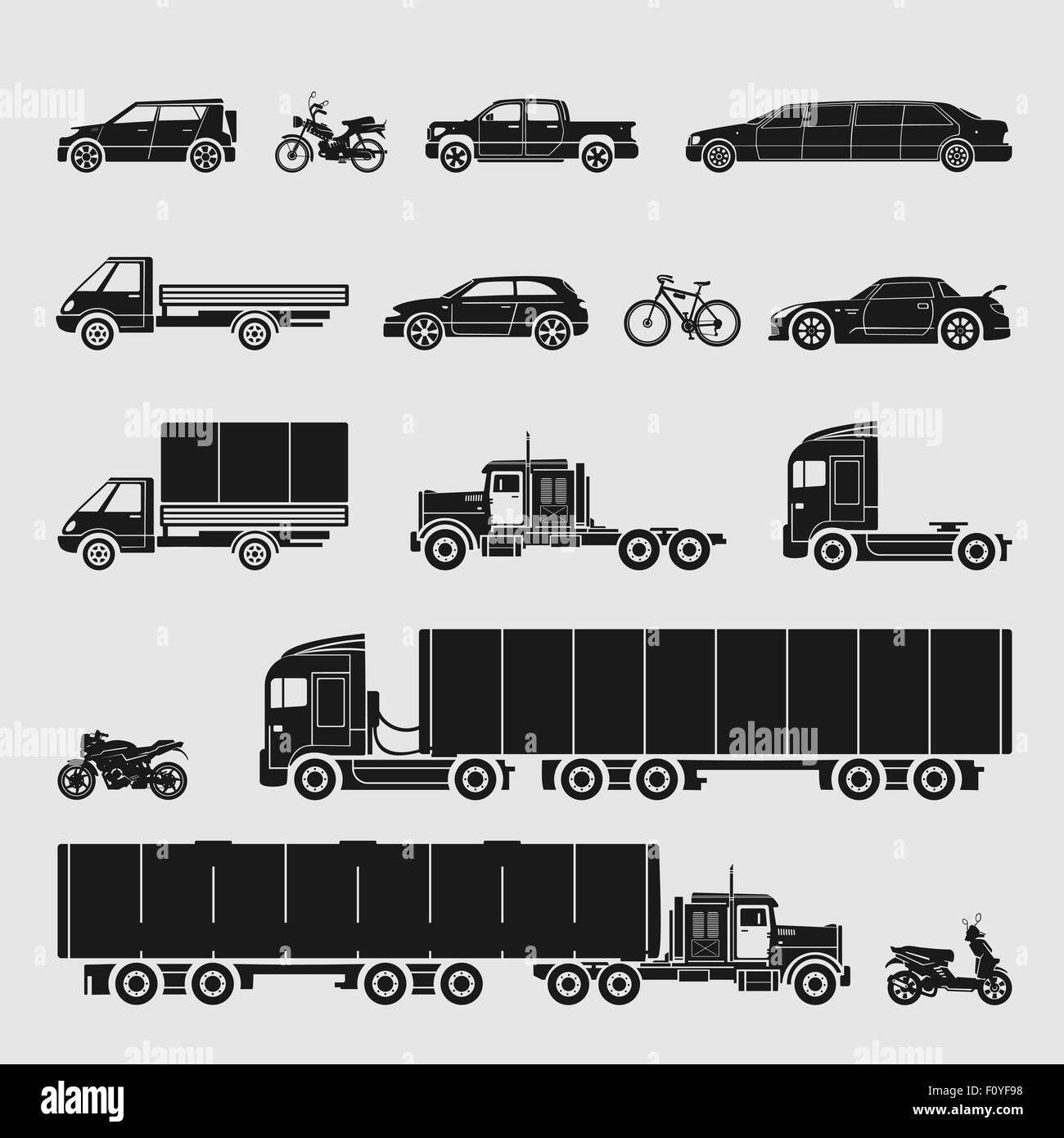 Vector Symbol Set Car Stock Vector Image & Art - Alamy