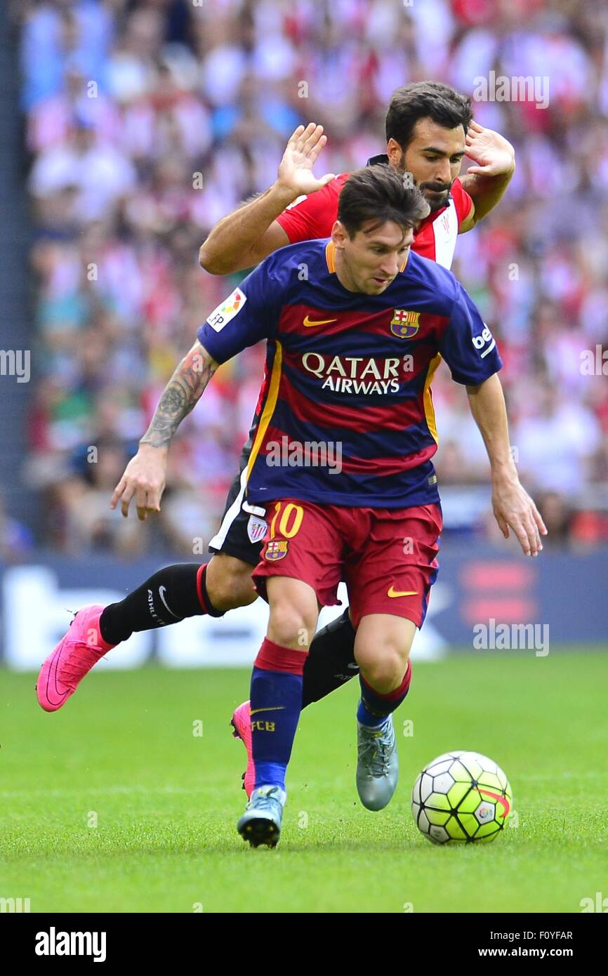 Bilabao, Spain. 23rd Aug, 2015. FC Barcelona forward LIONEL MESSI ...