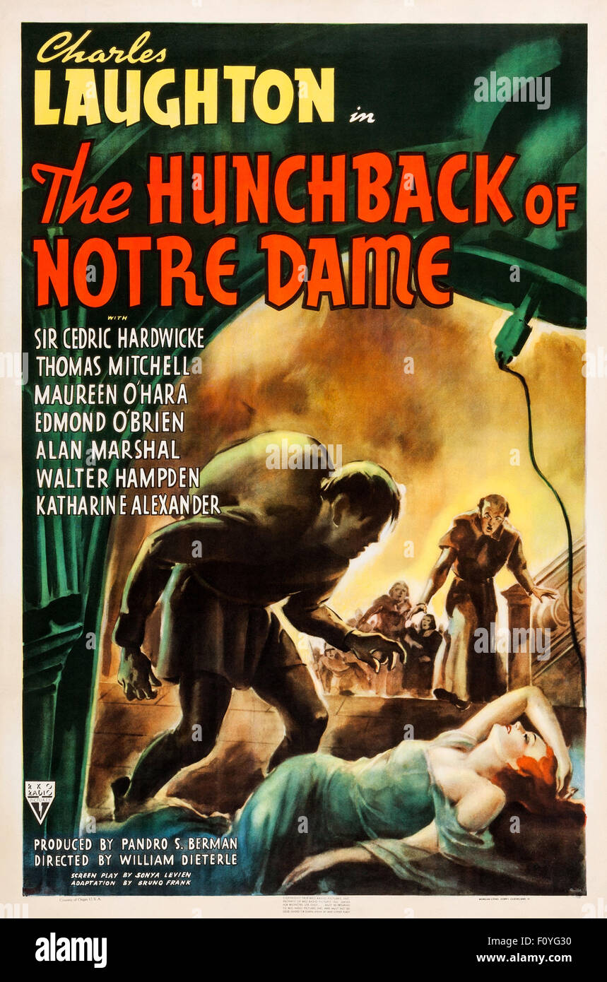 The Hunchback of Notre Dame (1939) - 02 - Movie Poster Stock Photo - Alamy