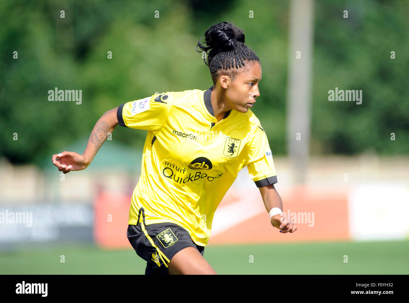 Sherborne, England. 23rd August 2015. Elisha N'Dow (AVLFC) in action in ...