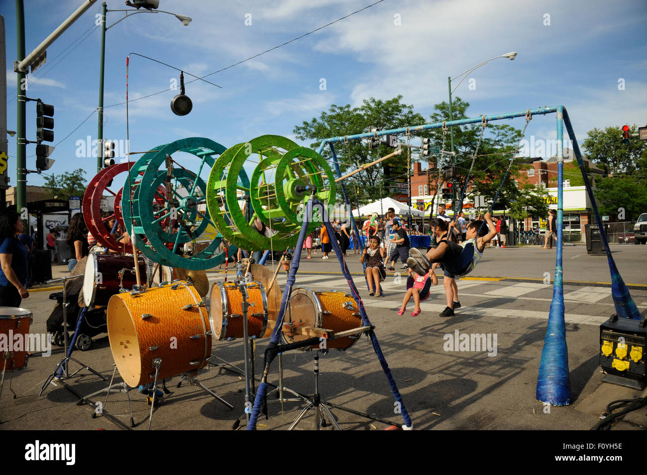 Swing Set drum kitdesigned by artist, Dave Ford. Chicago, Illinois ...