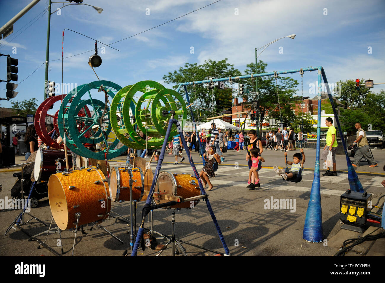 Swing Set drum kitdesigned by artist, Dave Ford. Chicago, Illinois ...