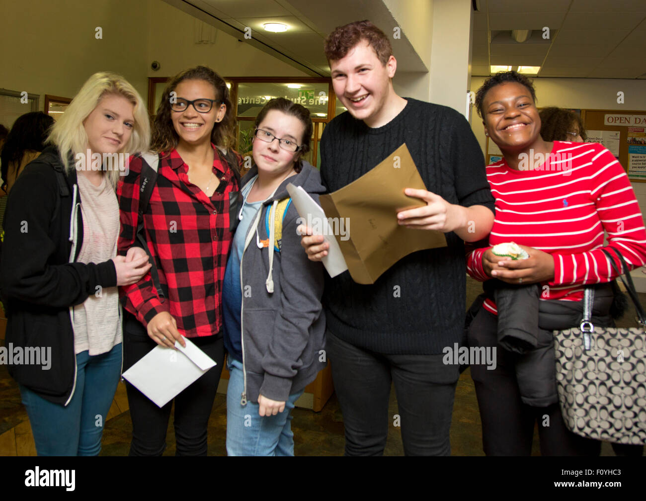 A-level students receiving their examination results UK Stock Photo - Alamy