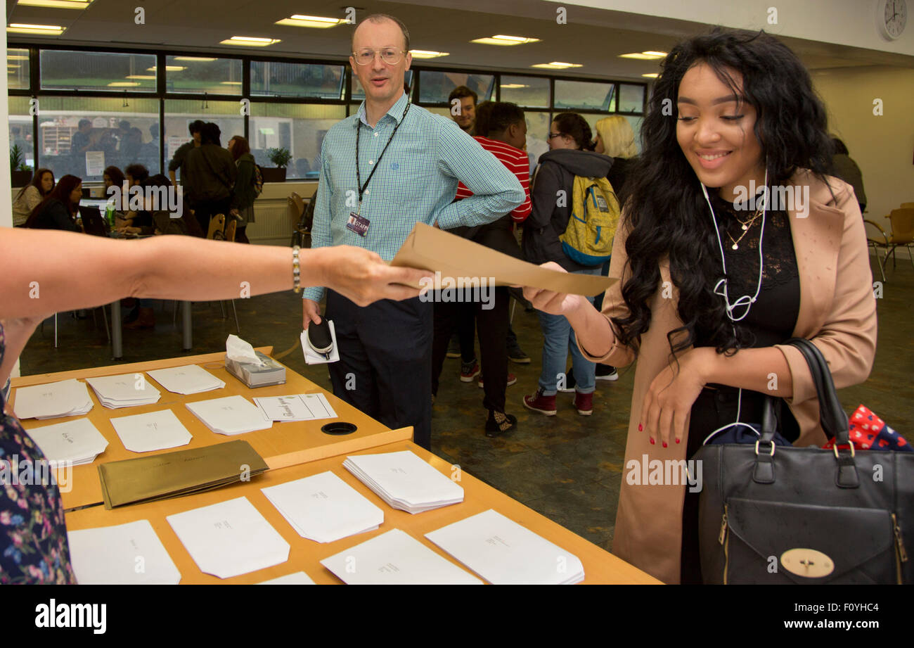 A-level students receiving their examination results UK Stock Photo - Alamy