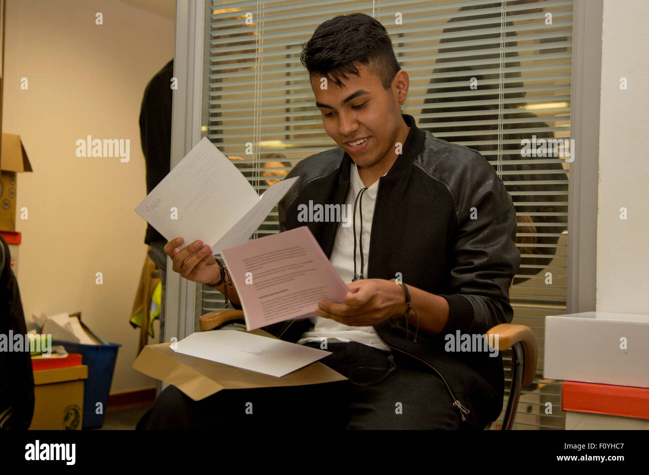 Boys celebrating exam results hi-res stock photography and images - Alamy