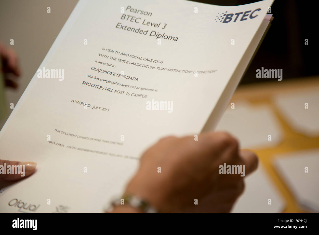 A level students receiving examination results hi-res stock photography ...