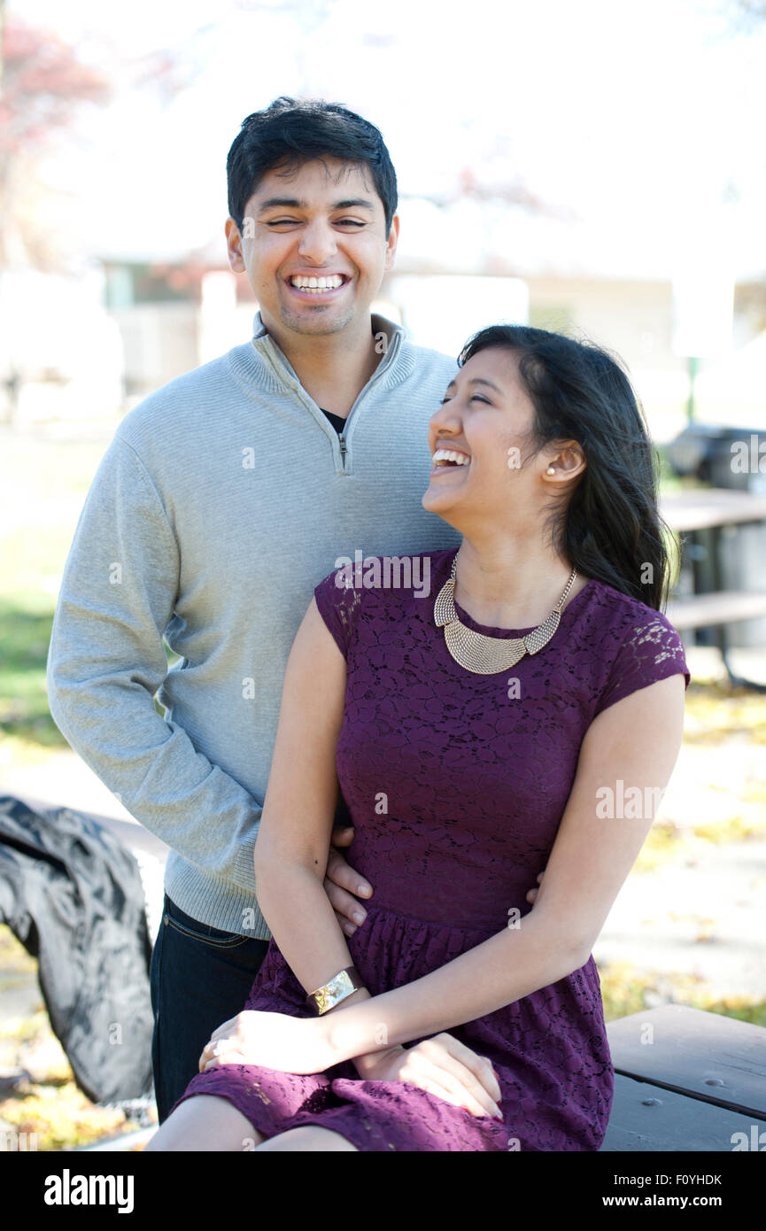 Young Happy Indian Couple Stock Photo - Alamy