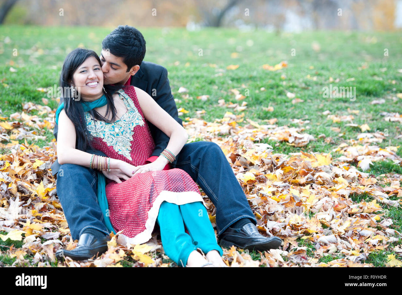 Young Happy Indian Couple Stock Photo - Alamy