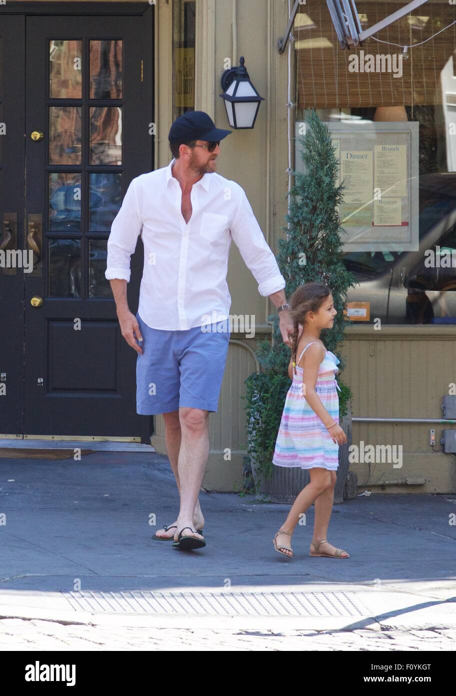 Adam Dell out and about in the West Village with daughter Krishna ...