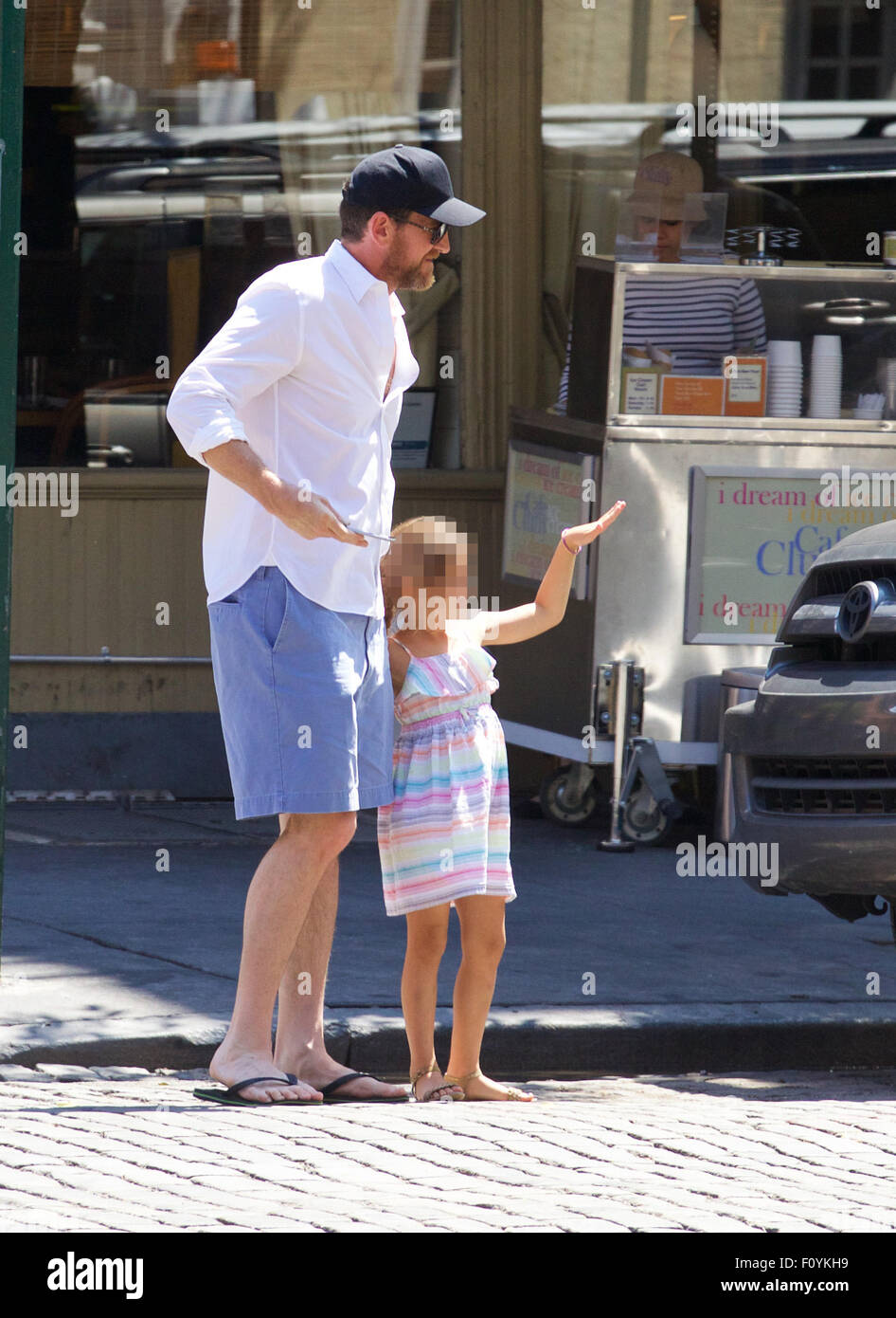 Adam Dell out and about in the West Village with daughter Krishna ...