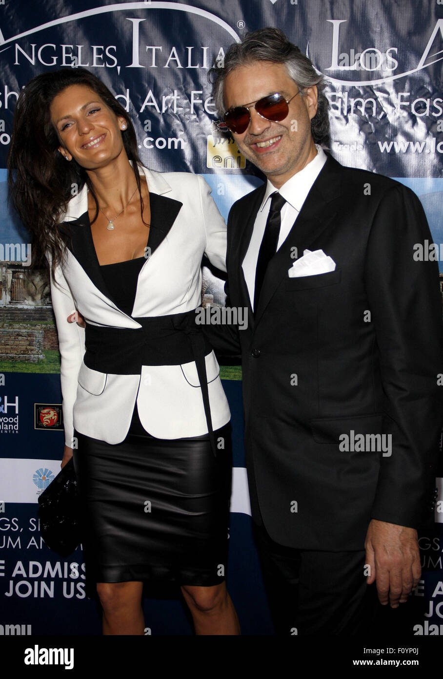 Veronica Berti and Andrea Bocelli at the Los Angeles premiere of ...
