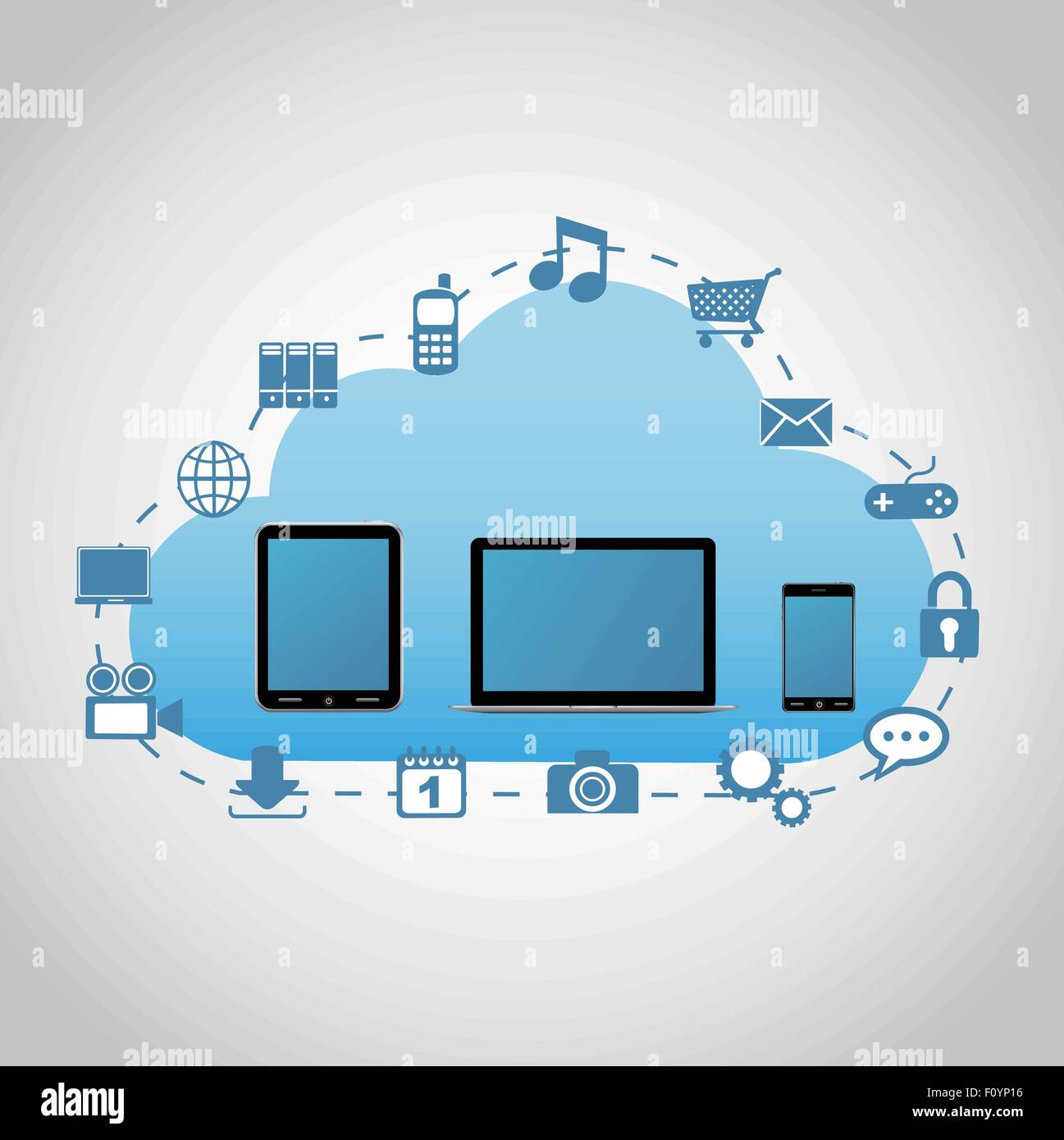 Cloud computing concept Stock Vector Image & Art - Alamy